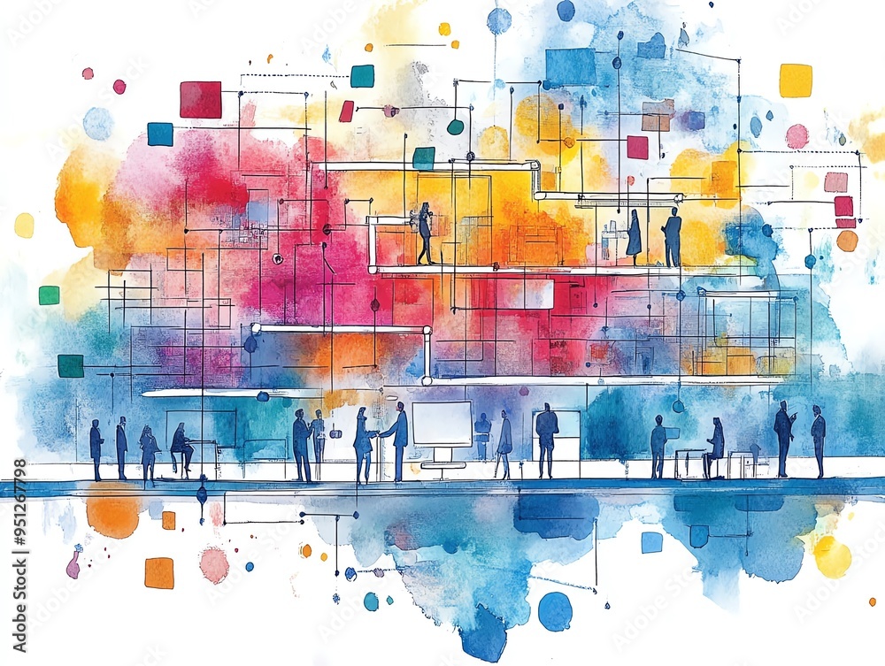 Organizational structure, interconnected sales departments and ...