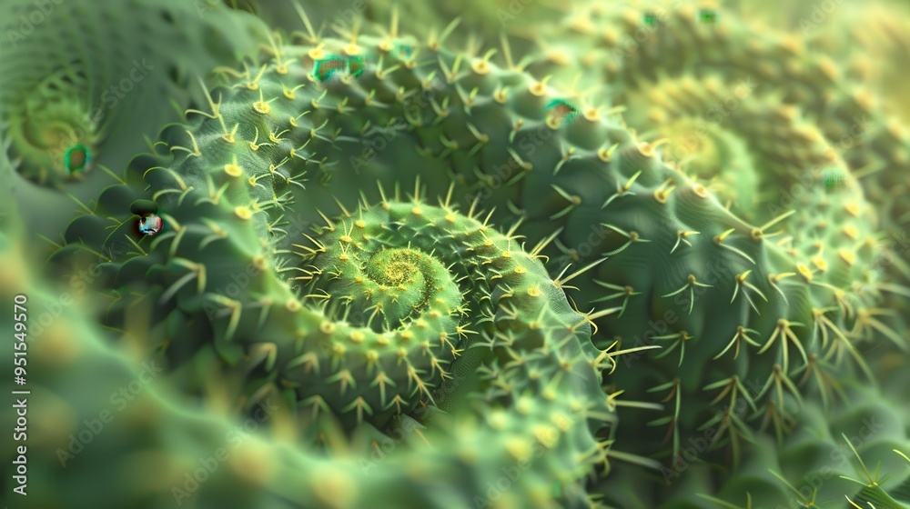 Detailed Cactus with Fibonacci Leaf Arrangement Stock Photo | Adobe Stock