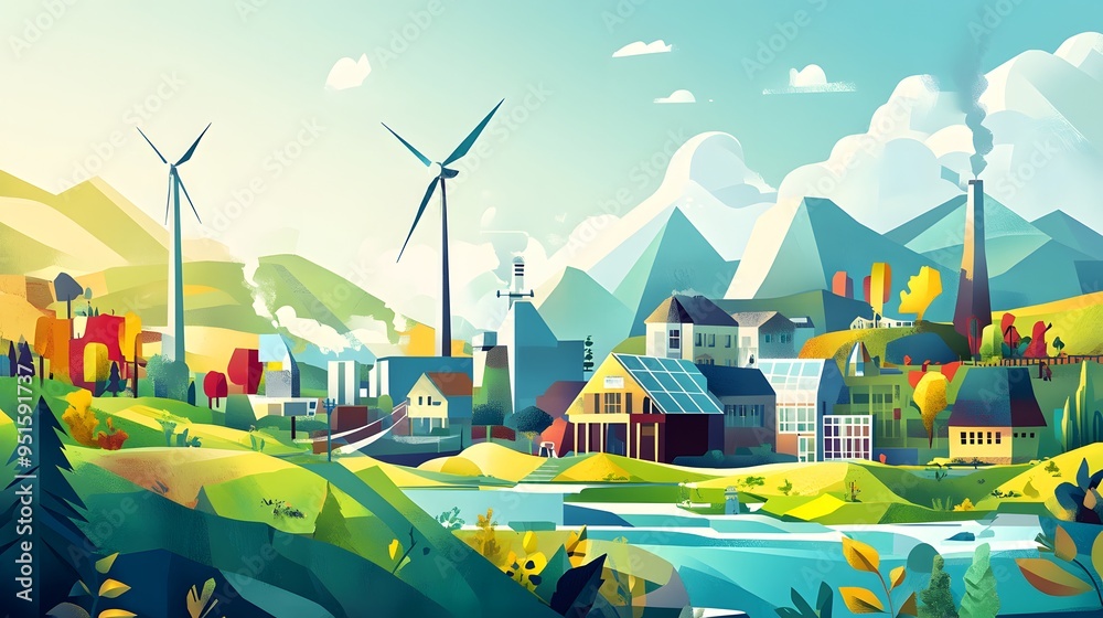 Illustrate a thriving community where all 17 Sustainable Development ...