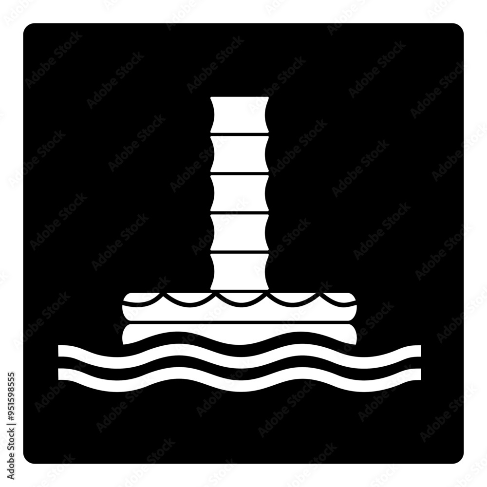 ISO emergency and first aid safety signs_marine evacuation chute_symbol ...