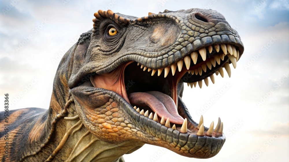 Dinosaur with mouth open and teeth showing, dinosaur, prehistoric ...