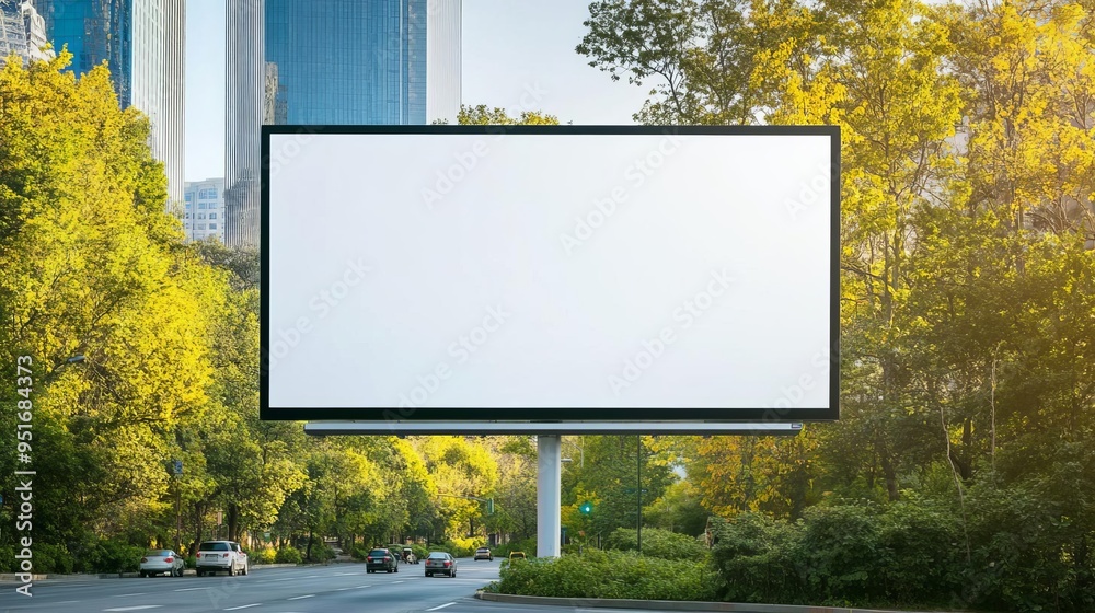 Billboard advertising a tourism campaign in a high-traffic downtown ...