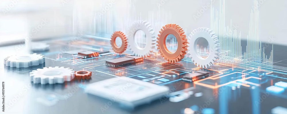 Streamlined business process with gears and digital circuits ...