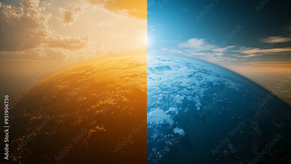 Visual Comparison. Before and After CFC Impact, A split image showing ...