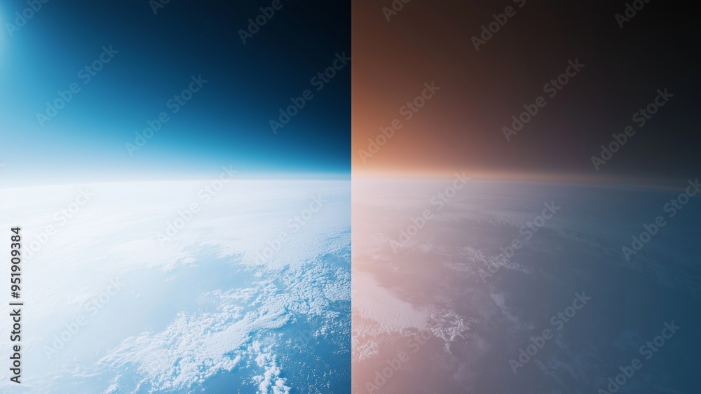 Visual Comparison. Before and After CFC Impact, A split image showing ...
