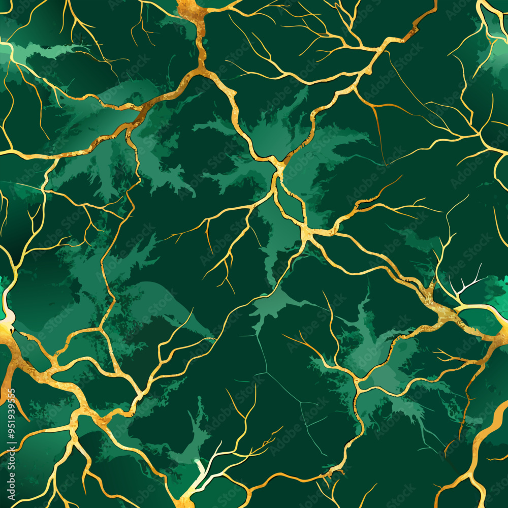 Emerald Green Marble with Gold Veins Seamless Luxury Texture Stock ...