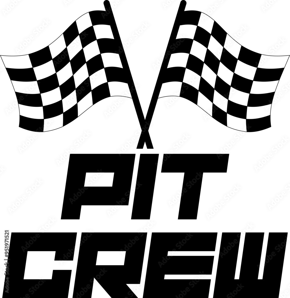 Race Flag Pit Crew Cricut and Silhouette SVG file Stock Vector | Adobe ...