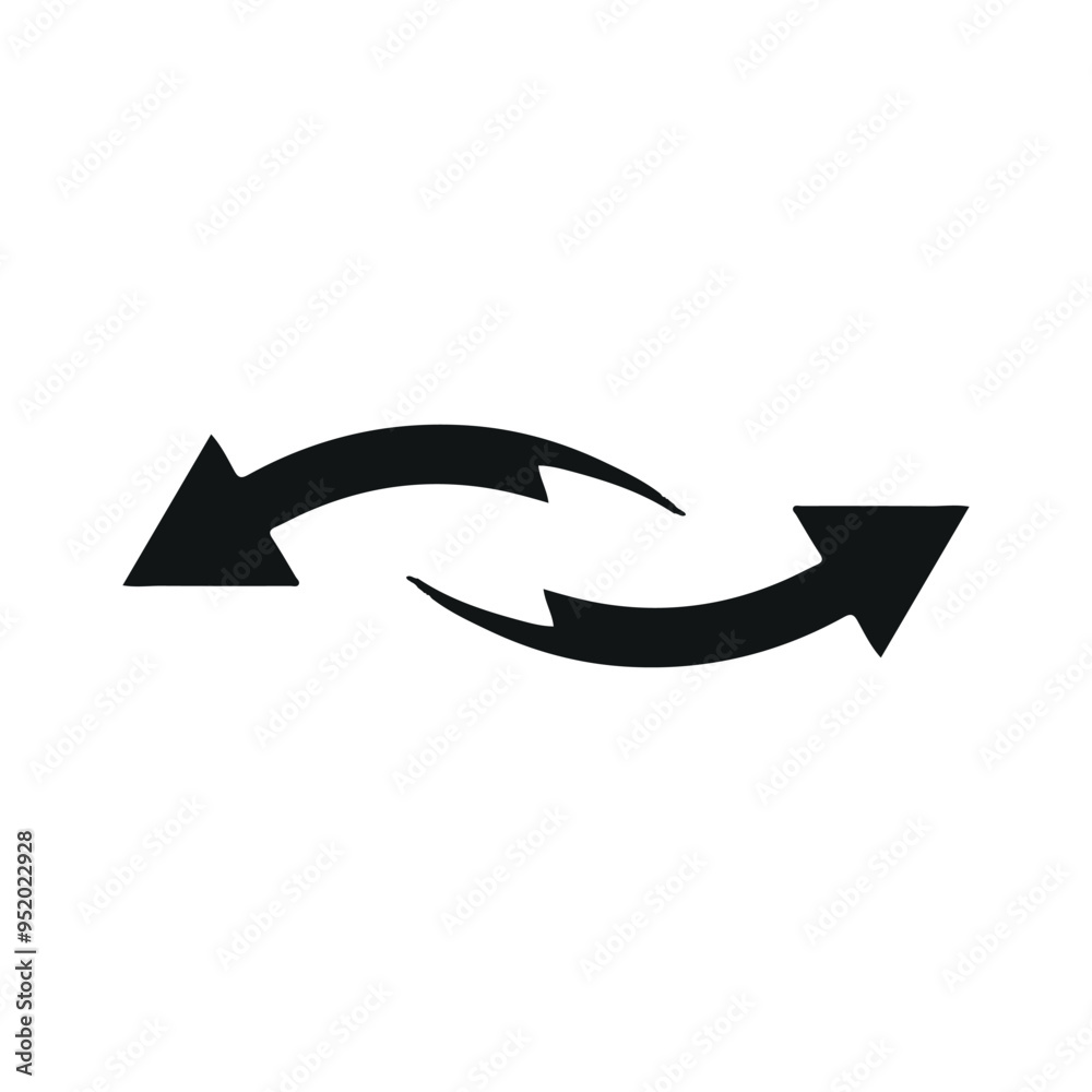 Double reverse arrow icon. Simple solid style. Exchange, switch ...