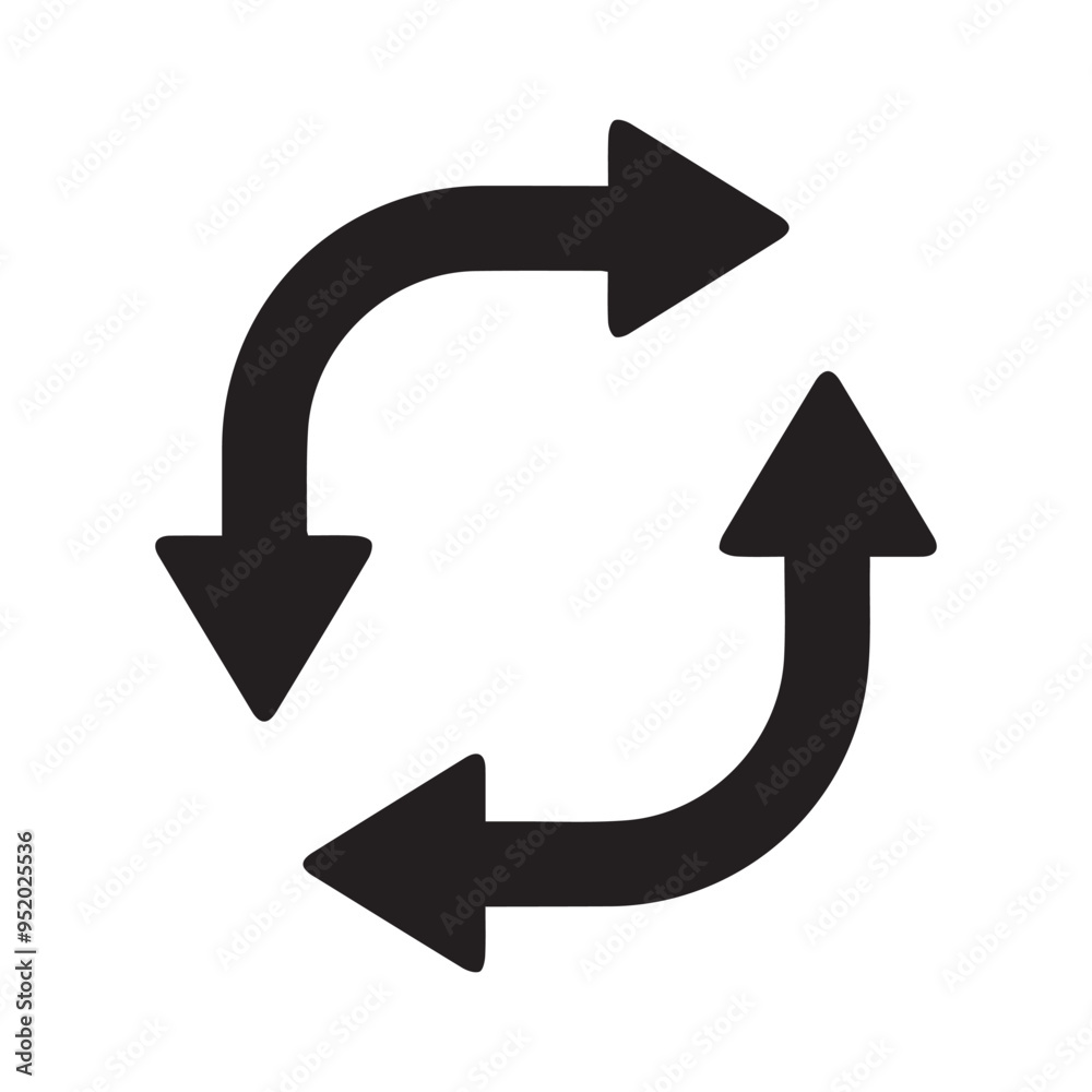 arrow, circular, concept, cycle, double, double reverse arrow icon ...