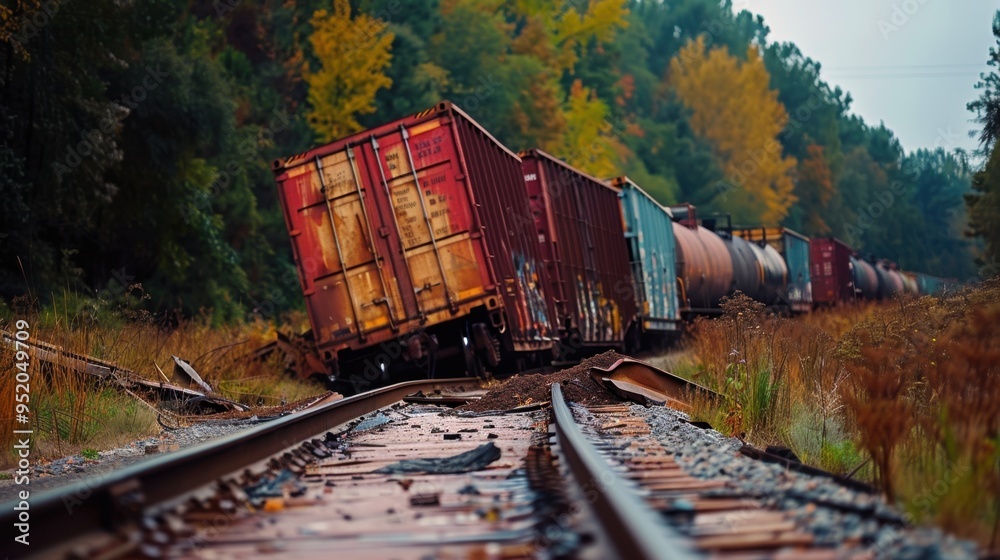 Train Derailment: Freight train derailed after hitting an obstacle ...