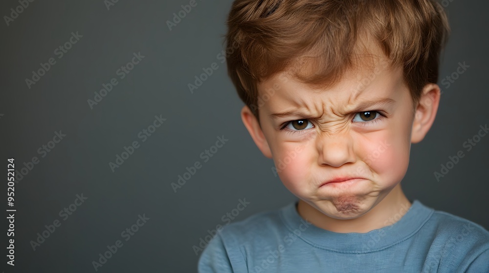 145. A child expressing embarrassment with flushed cheeks and an ...
