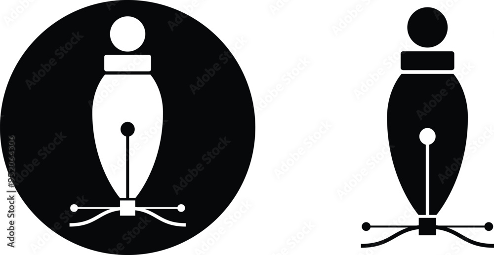Pen tool cursor, Vector computer graphics, Logo for designer or illustrator, Design icon, The ...