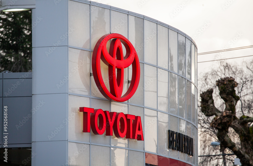 Stock-Foto „Beaverton, Oregon/USA- February 2, 2020: Toyota famous ...