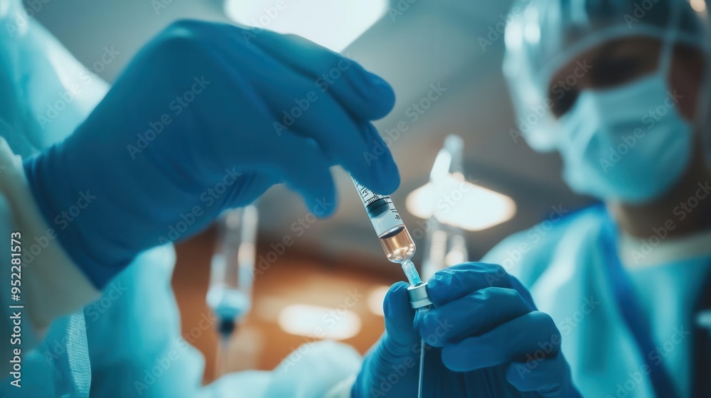 Representation of a clinical trial with Copaxone, featuring doctors ...