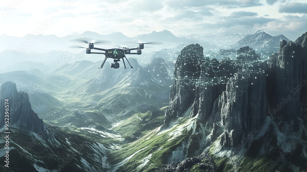 AI Powered Drone Mapping Remote Mountainous Landscape in Real Time with Advanced Sensor Arrays ...
