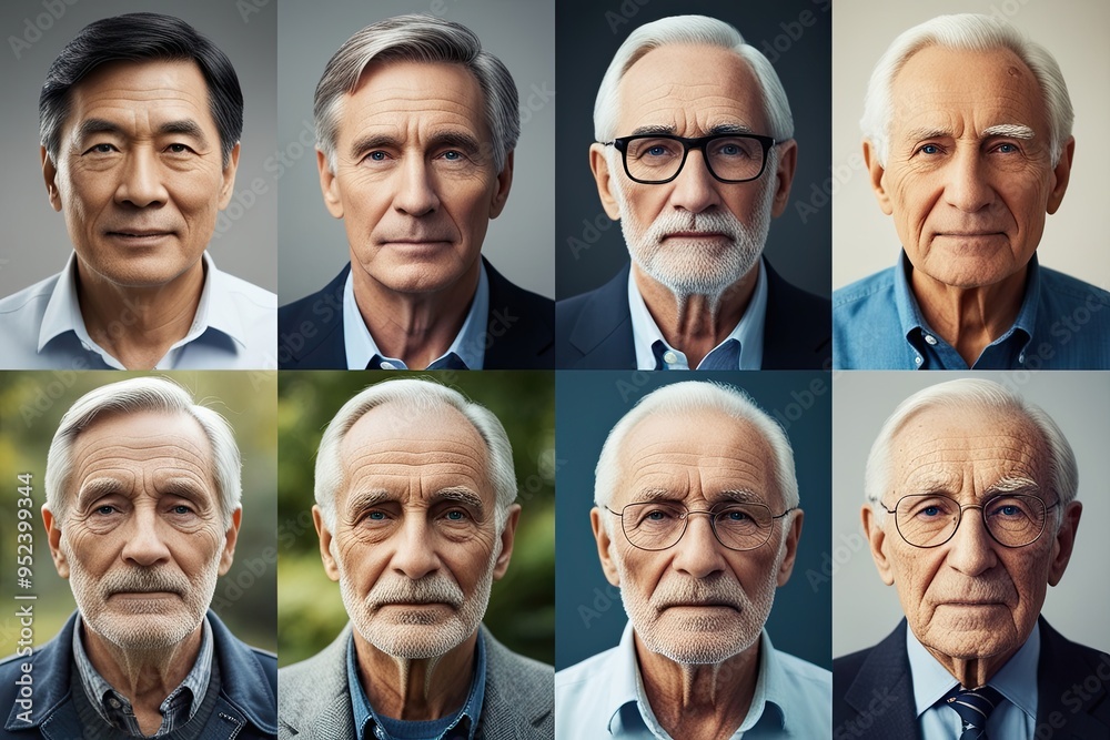 ภาพประกอบ Stock The Journey of Male Aging A Visual Guide from Youth to ...