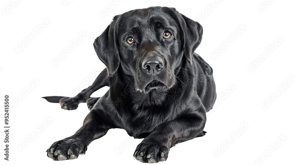 Black labrador full body shot isolated on transparent background, PNG ...
