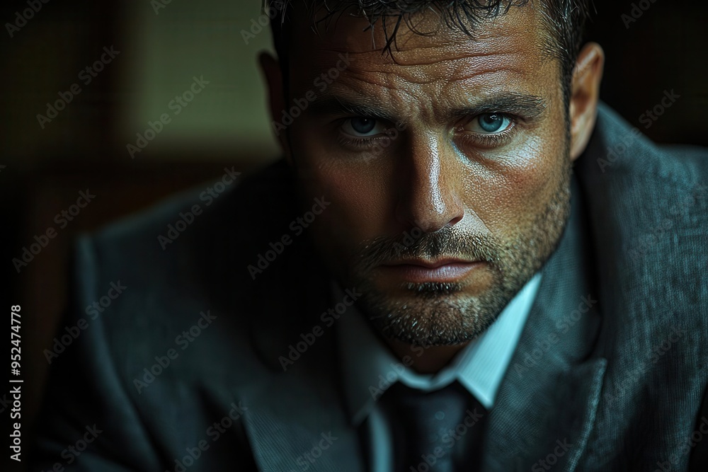 emotional courtroom scene defendants face in shadow dramatic side ...