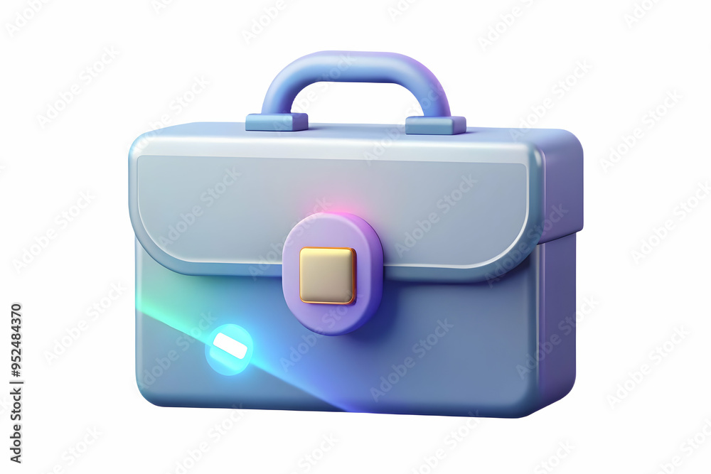 Flat Holographic briefcase with Labh Pancham symbol and copy space ...