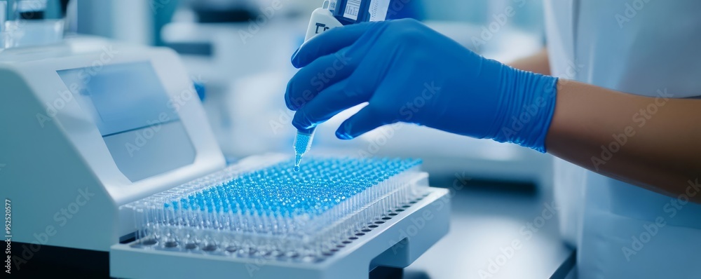 Lab Technician Counting Cells Using An Automated Cell Counter Cell Quantification Lab