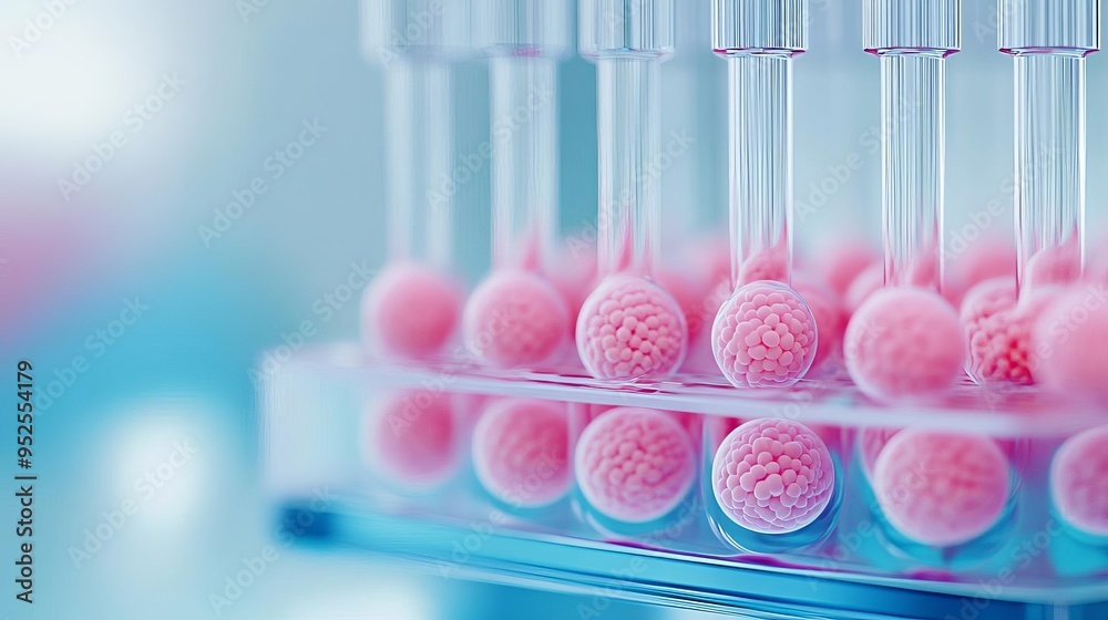 Cells growing in a hanging drop culture system for spheroid formation ...