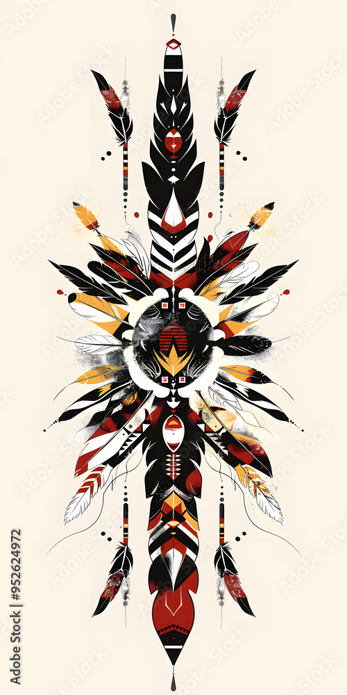 Tribal Native american Tattoo symmetry very simple traditional tattoo ...
