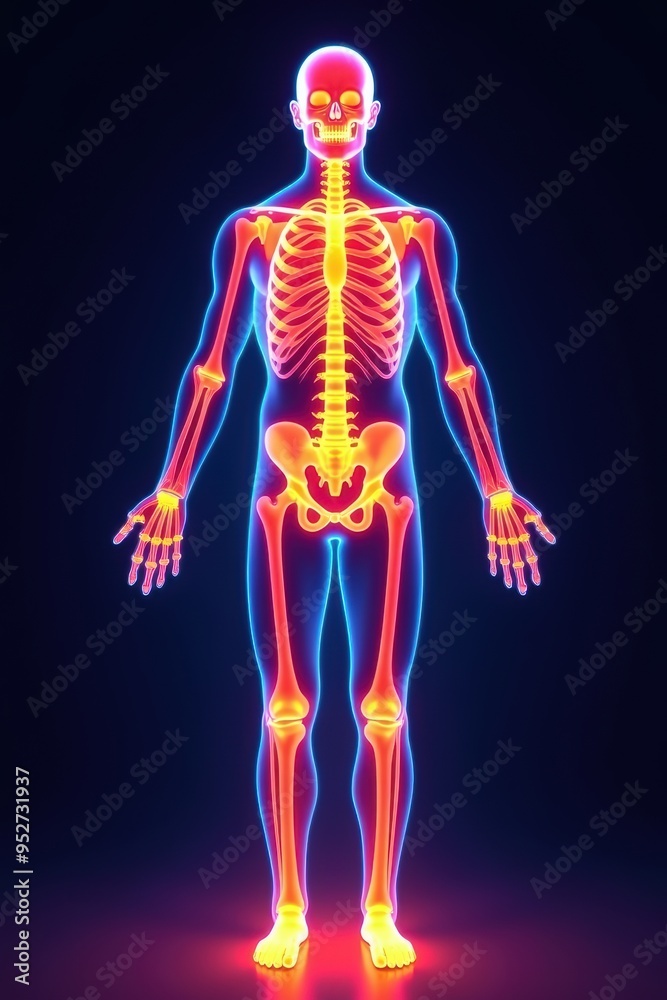 Infrared Heat Distribution Mapping Across Human Body Surface Stock ...
