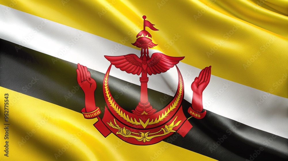 Flag of Brunei. background screensaver wallpaper symbol state emblem ...