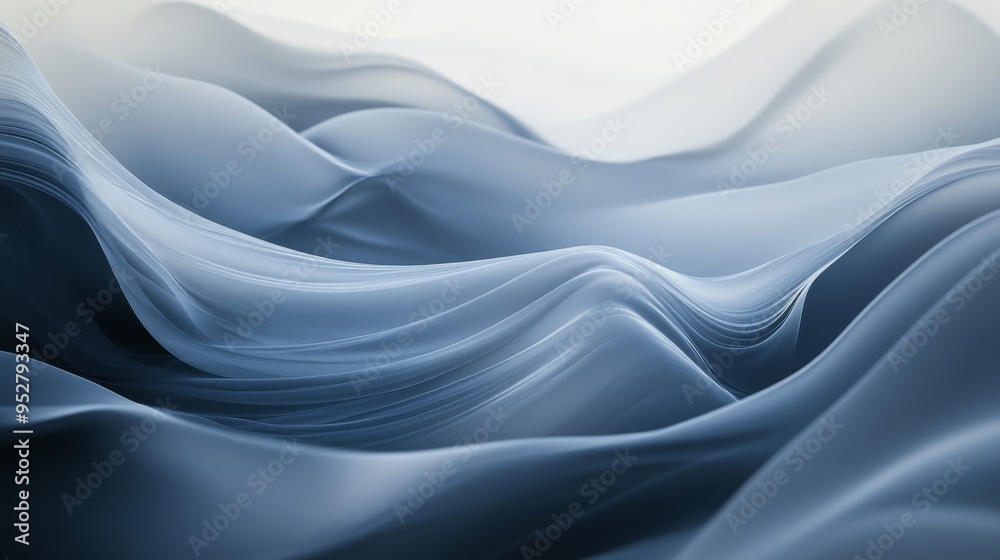 Elegant abstract background featuring gentle waves and smooth curves in ...