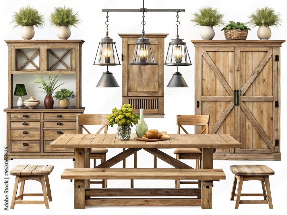 Rustic farmhouse furniture sketchup models modern farmhouse style ...