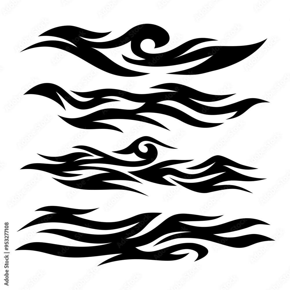 tribal fire symbol design. fire flame vector illustration. Flame decal ...