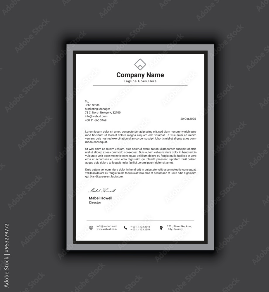 corporate modern letterhead design template. creative modern letterhead ...