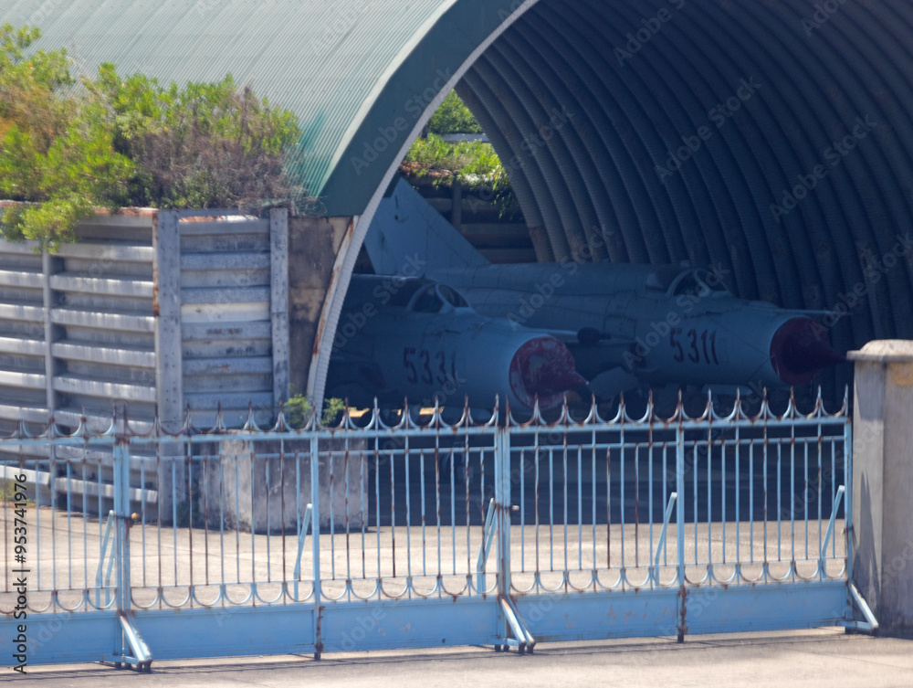 Da Nang, Vietnam July 7 2024: fighter plane park in Da Nang ...