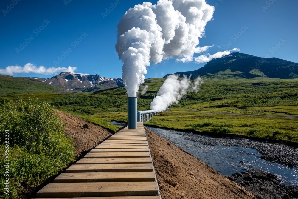 Geothermal energy safety compliance is featured in a minimalist design ...