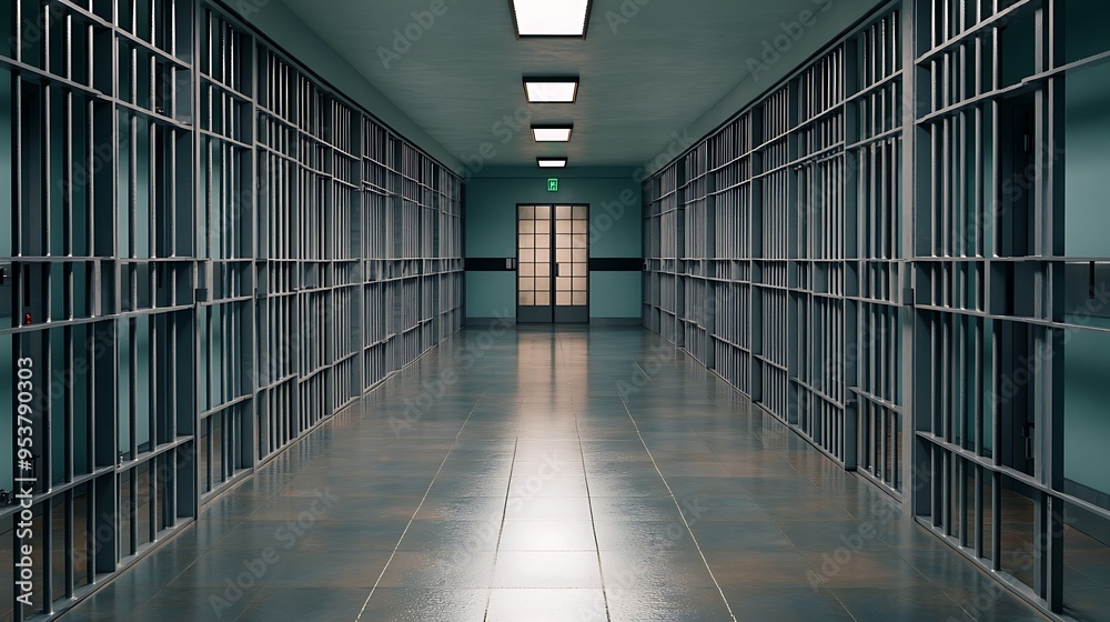 Prison featuring state-of-the-art AI and futuristic security measures ...