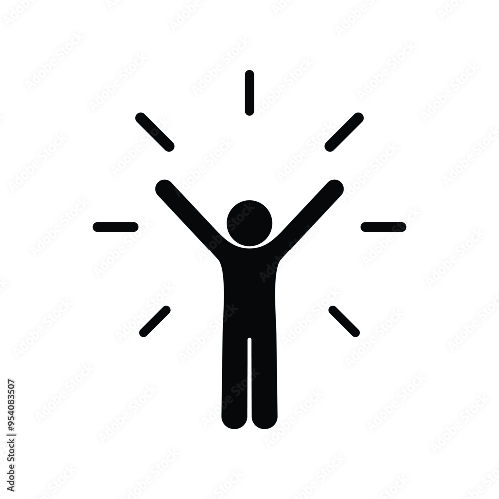 self-confidence icon, motivation illustration, symbol life skills ...