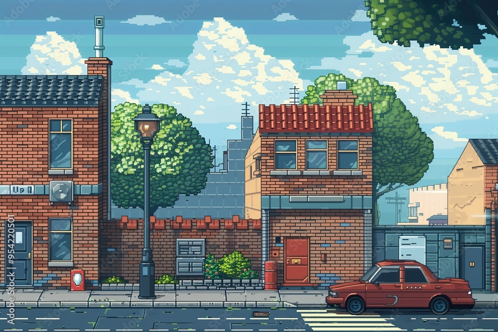 Pixel Art City Landscape, Video Game Cityscape Platformer Asset ...