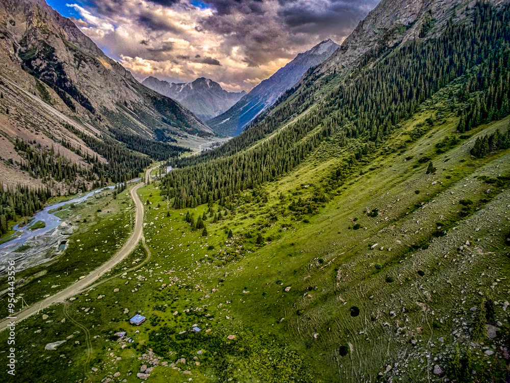 beautiful gorge views around issyk kul lake region and bishkek in ...