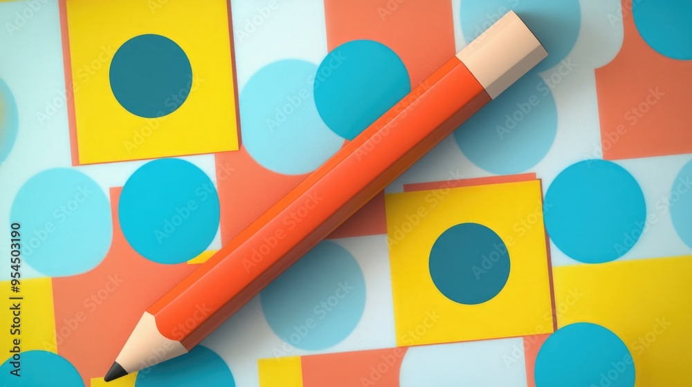 2D cartoon style matching pattern game featuring a pencil Engaging ...