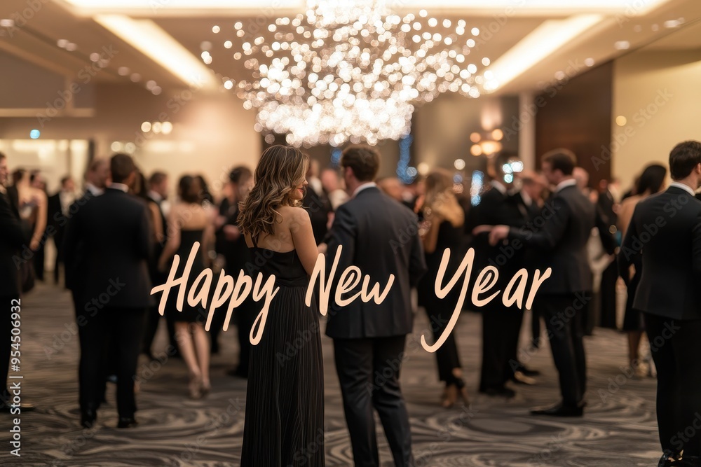 New Year Eve Gala Collage: Photos of a glamorous gala event with people ...