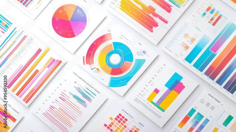 Vibrant Business Analytics Visualization, an engaging collection of ...