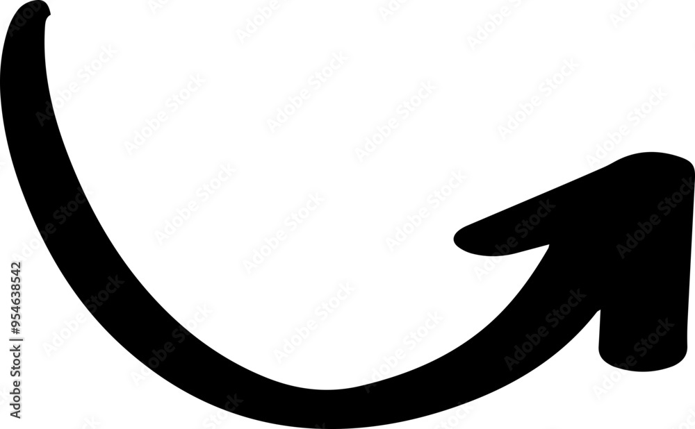 curved arrow doodle hand drawn Stock Vector | Adobe Stock