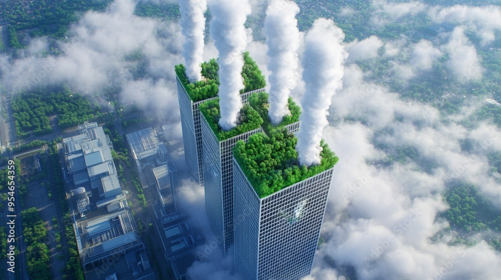 Eco-Friendly Industrial Complex with Carbon Capture Technology ...