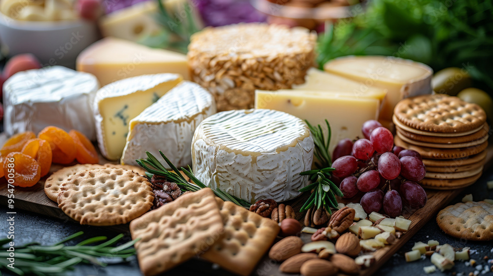 Aussie-Themed Board with Tasmanian Brie, Warrnambool Cheddar, Macadamia ...