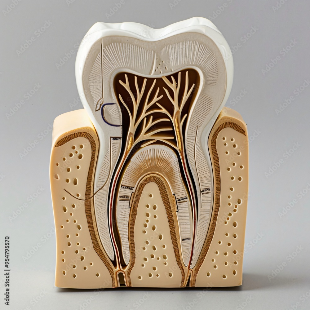 Anatomical Tooth Model Dental Anatomy Human Tooth Cross Section Enamel Dentin Pulp Root ...