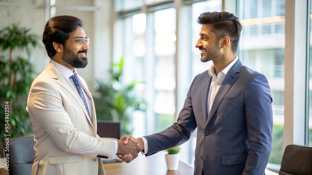 Professional Handshake Between Indian Businessmen - Two Indian ...