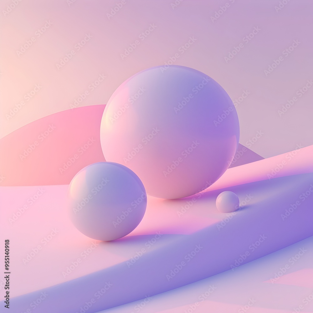 Glowing Orbs in Pastel Gradient Background for Versatile Website Design ...