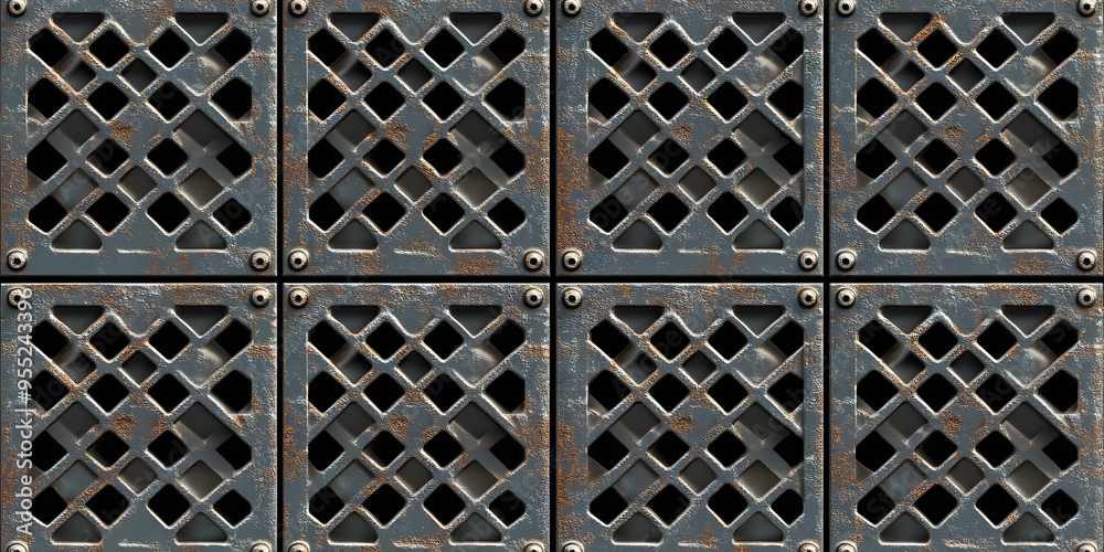 Seamless steel floor plate background texture. Tileable industrial ...