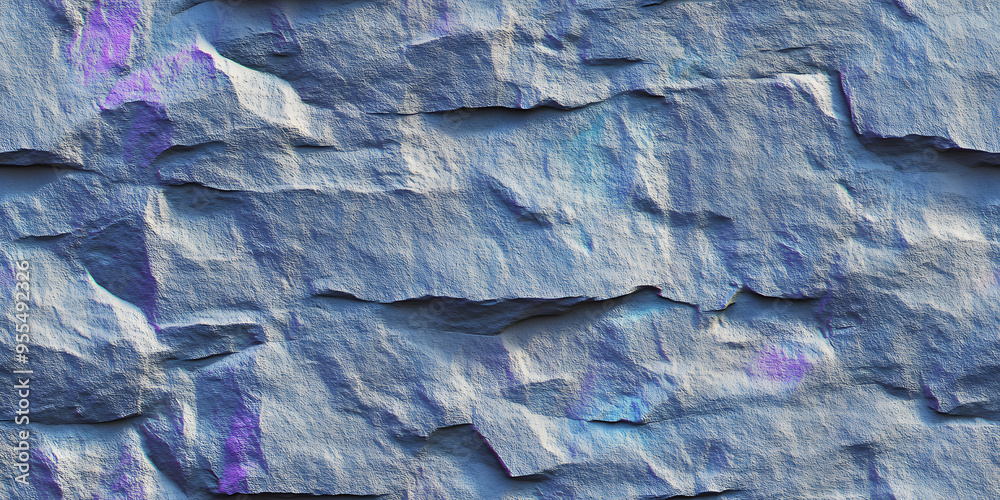 Seamless slate slab rock face normal map background texture. Grunge ...