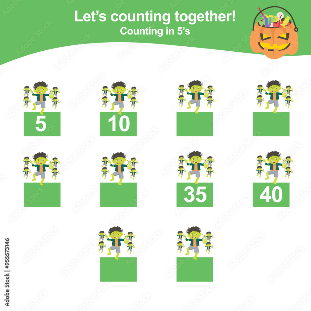 Counting game for children. Educational printable math worksheet ...